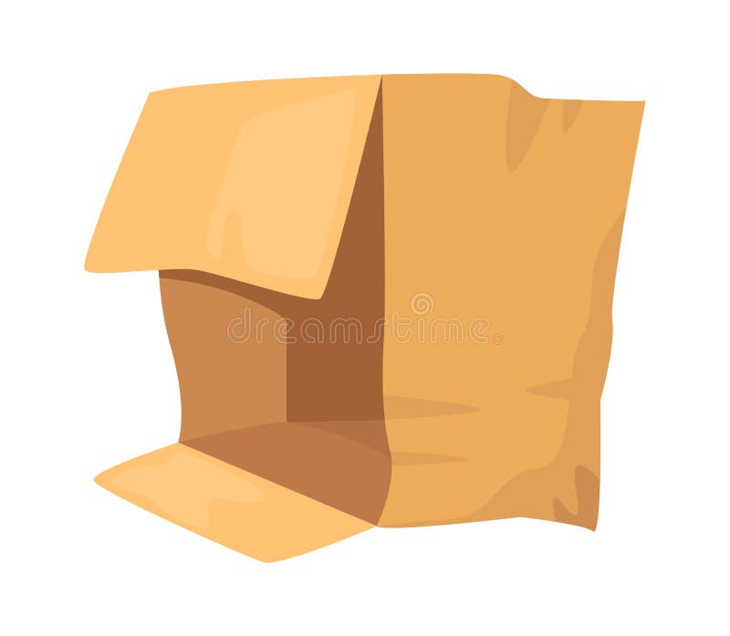 Damaged and Broken Cardboard Box Flat Icon Paper Packaging for Parcel ...