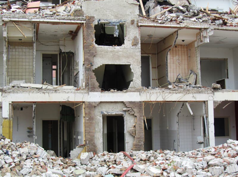 Damaged building stock photo. Image of stone, demolishing - 21473434