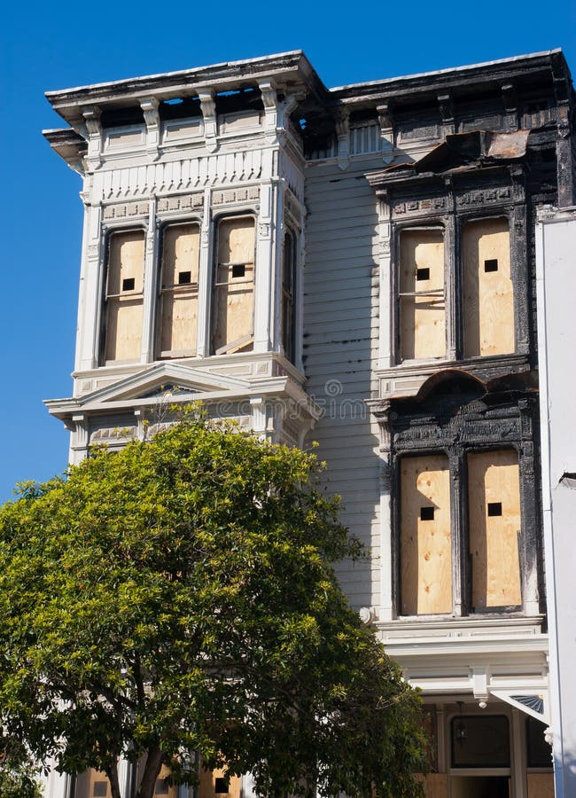 Damaged building stock image. Image of square, carpentry - 23747625