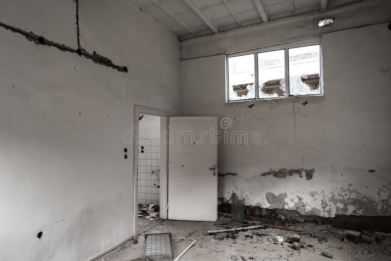 Damaged building interior stock photo. Image of interior - 104916778