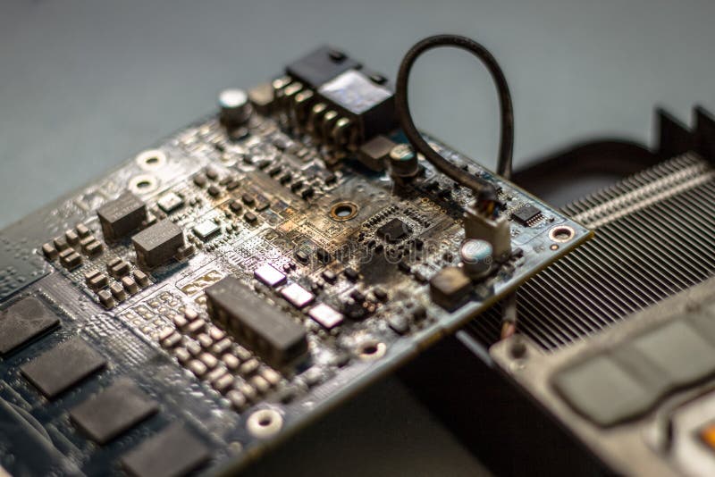 Destroyed Chip On The Board Computer Stock Image - Image of component ...