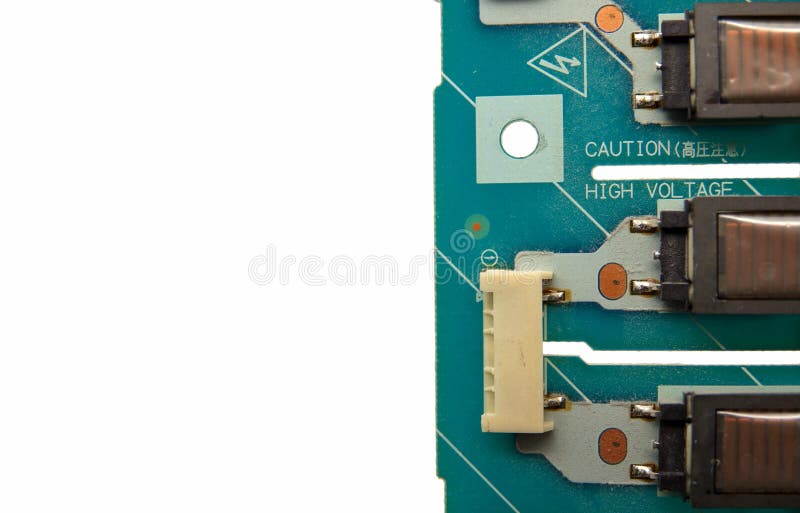 Damaged Burned Destroyed Computer Graphic Card on White Background ...