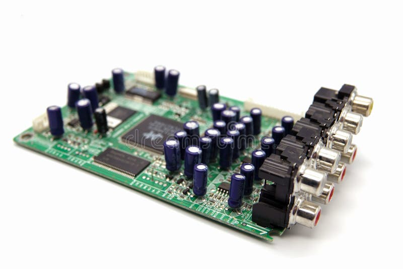 Damaged Burned Destroyed Computer Graphic Card on White Background ...