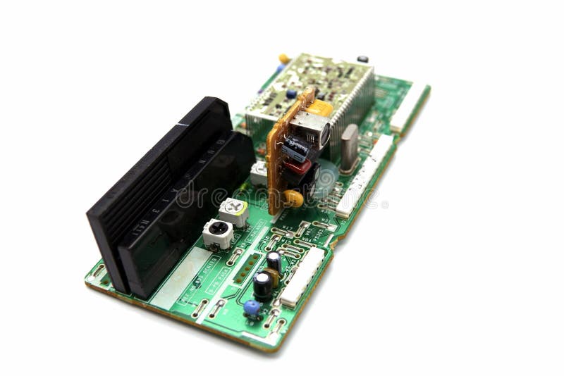 Damaged Computer Broken Into Parts Stock Photo - Image of electronic ...