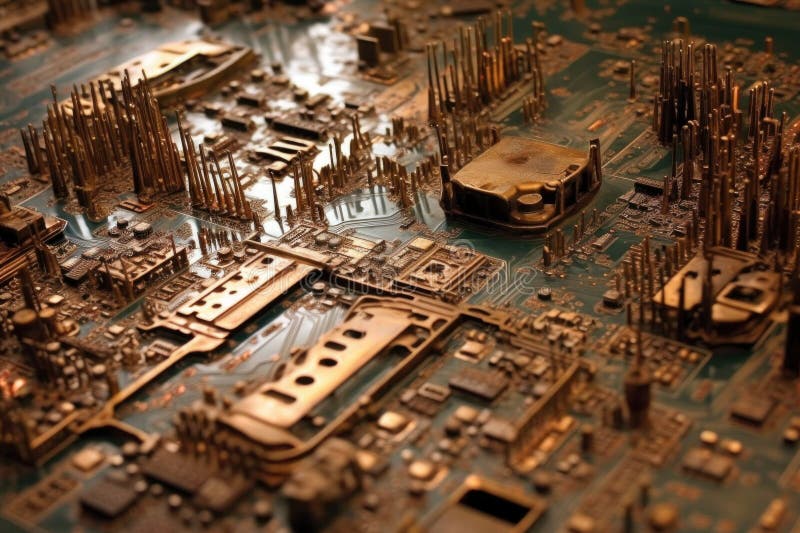 Damaged and Burnt Circuit Board after a Short Circuit Stock Photo ...