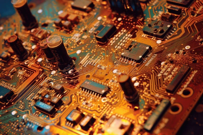 Damaged or Burnt Circuit Board, Showing Signs of Malfunction Stock ...