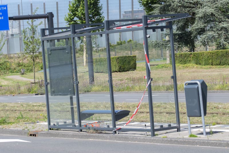 Damaged Bus and Tram Stop at Diemen the Netherlands 16-7-2022 Editorial ...