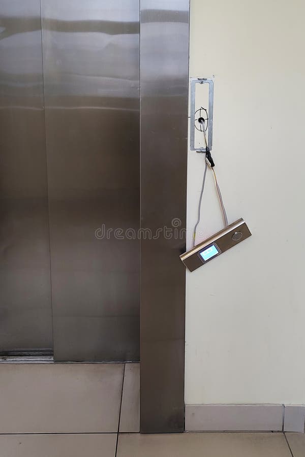 Damaged Button of Elevator Lift Need To Be Repaired Stock Photo - Image ...
