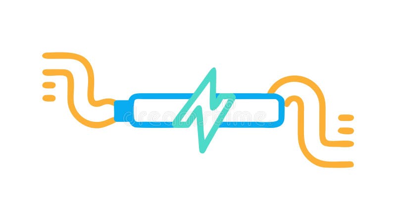 Damaged Cable Electrical Hazard Icon Vector, Vector Design Generative ...