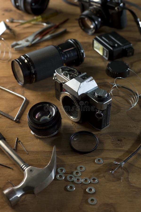 Damaged Camera stock image. Image of cameras, spring - 16089875