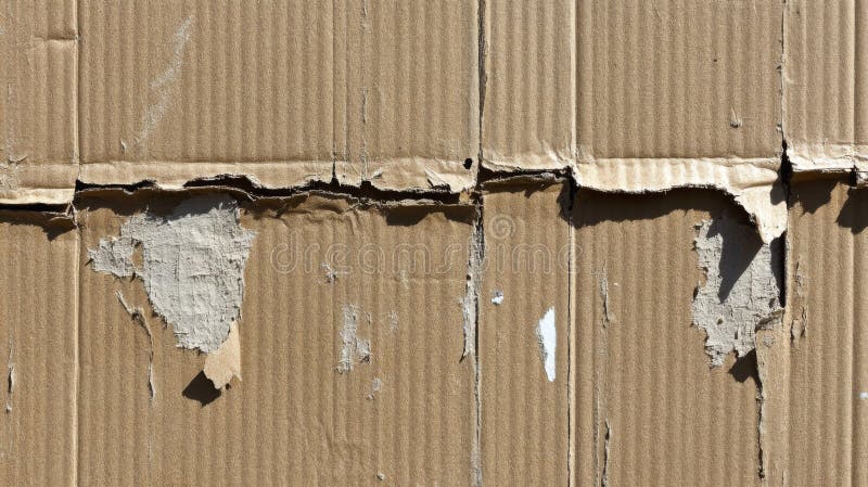 Damaged Cardboard Surface Showing Ripped Layers Stock Illustration ...