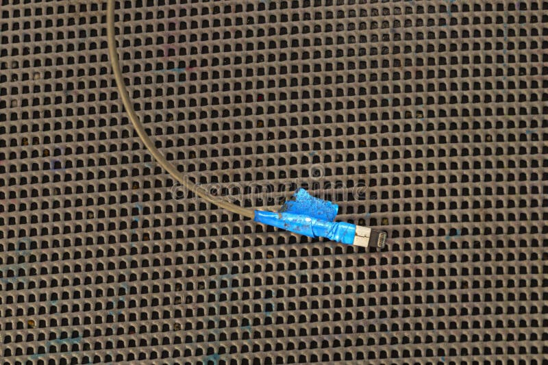 Damaged Charging Cable Fixed with Blue Tape, Repair and Technology ...
