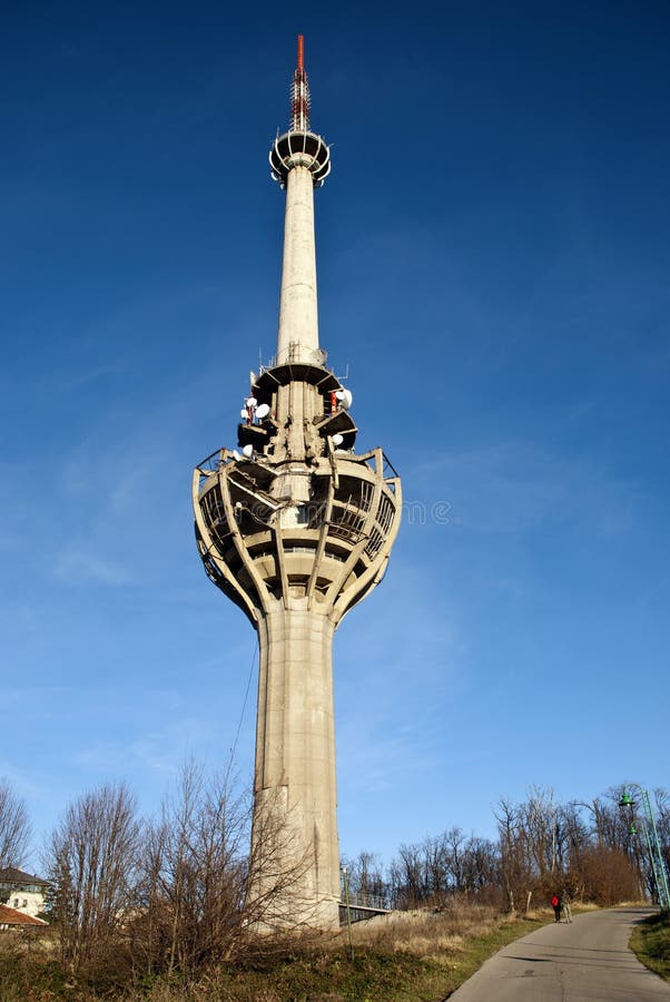 Damaged Communication Tower Stock Photo - Image of communications ...