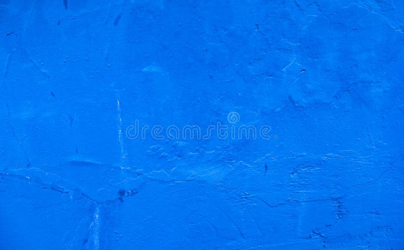 Damaged Concrete Wall Covered with Blue Plaster. Stock Image - Image of ...