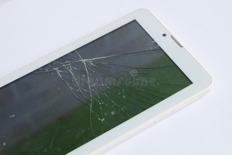 Damaged and Crack Screen of a Tablet Smartphone Stock Image - Image of ...