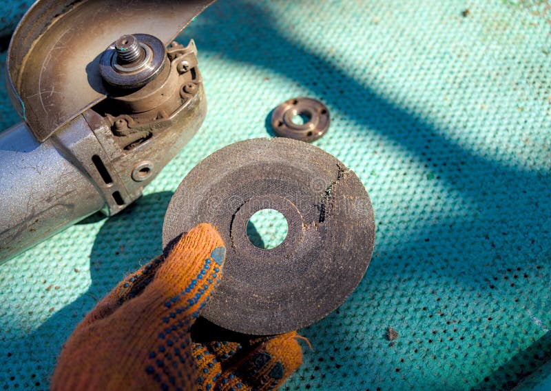 Damaged Cutting Wheel for Metal Stock Image - Image of cutting, gray ...