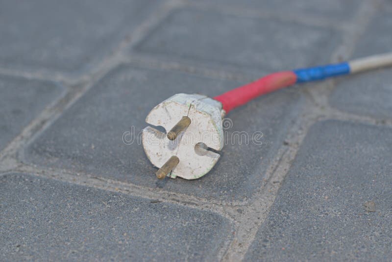 Damaged Defective Electric Cable Stock Image - Image of electrical ...