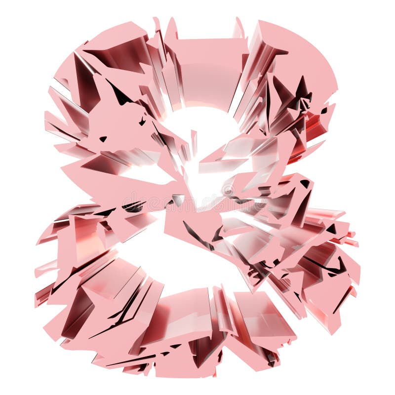 Damaged and Deformed Number.3D Rendered Illustration. Stock ...