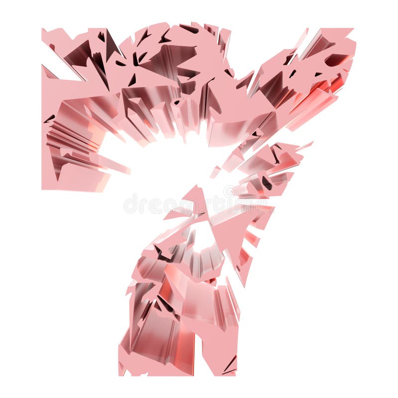 Damaged and Deformed Number.3D Rendered Illustration. Stock ...