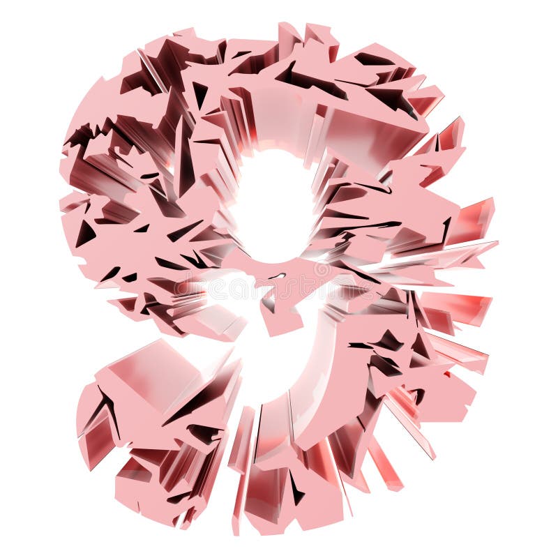 Damaged and Deformed Number.3D Rendered Illustration. Stock ...