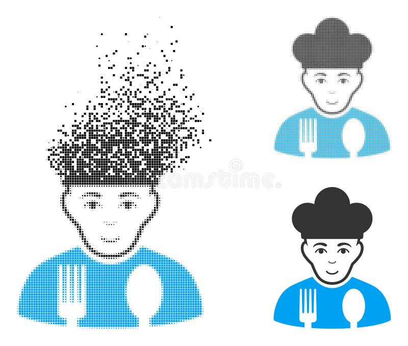 Damaged Dot Halftone Cook Icon with Face Stock Vector - Illustration of ... Damaged Dot Halftone Cook Icon with Face Stock Vector - Illustration of ...