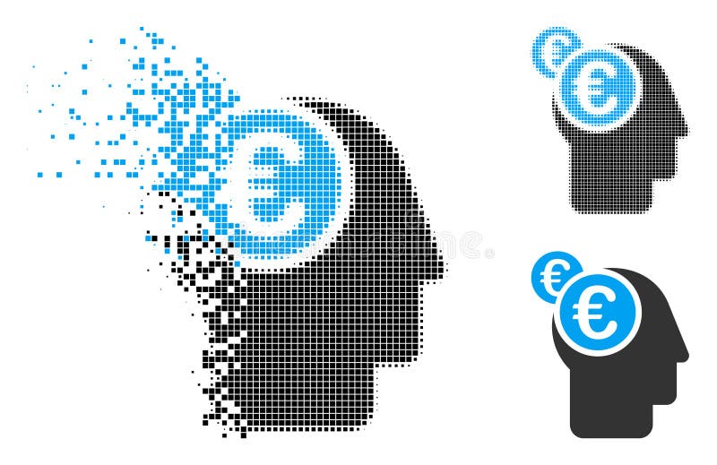 Damaged Dot Halftone Euro Businessman Intellect Icon Stock Vector ... Damaged Dot Halftone Euro Businessman Intellect Icon Stock Vector ...