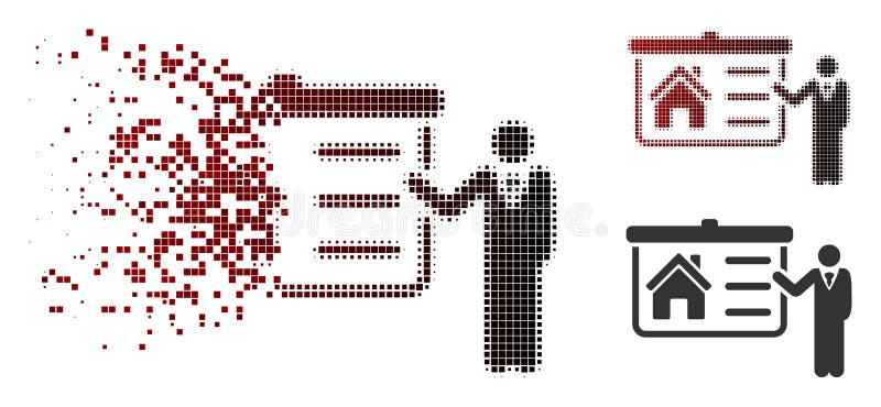 Damaged Dot Halftone House Presentation Icon Stock Vector ... Damaged Dot Halftone House Presentation Icon Stock Vector ...