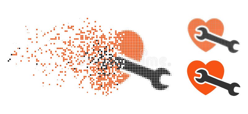 Damaged Dotted Halftone Heart Surgery Icon Stock Vector - Illustration ...