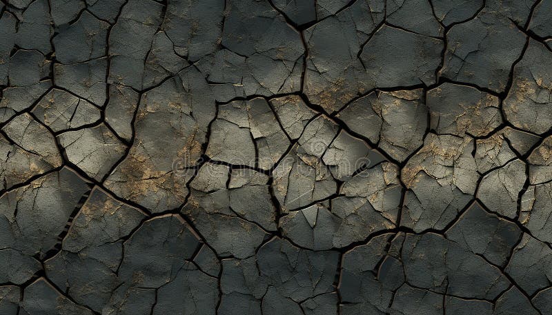 Damaged, Dry Land Eroded by Drought, Nature Abstract Pattern Generated ...