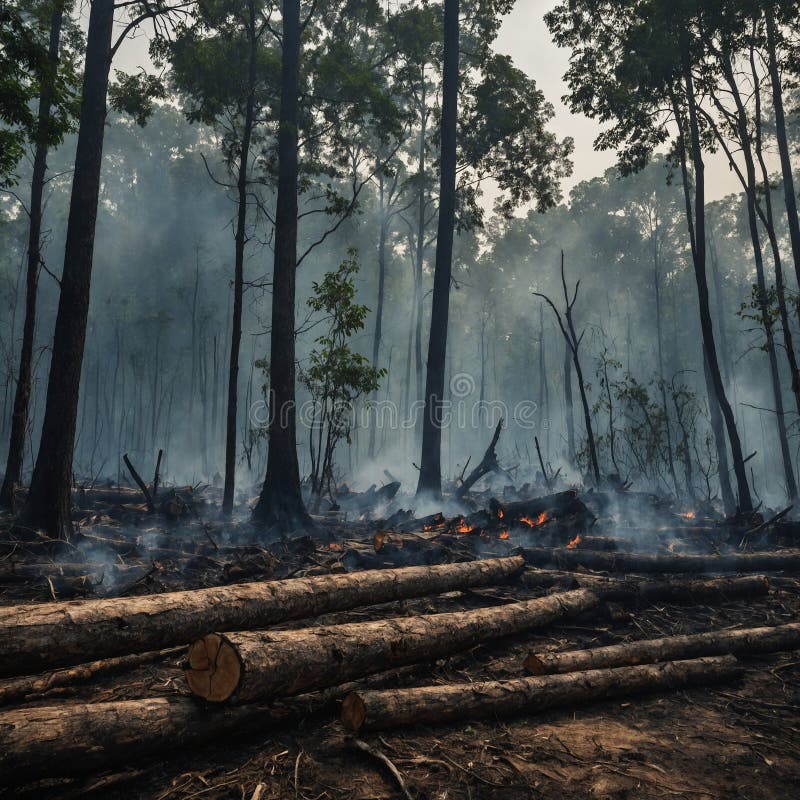 Damaged ecosystem. stock illustration. Illustration of widespread ...