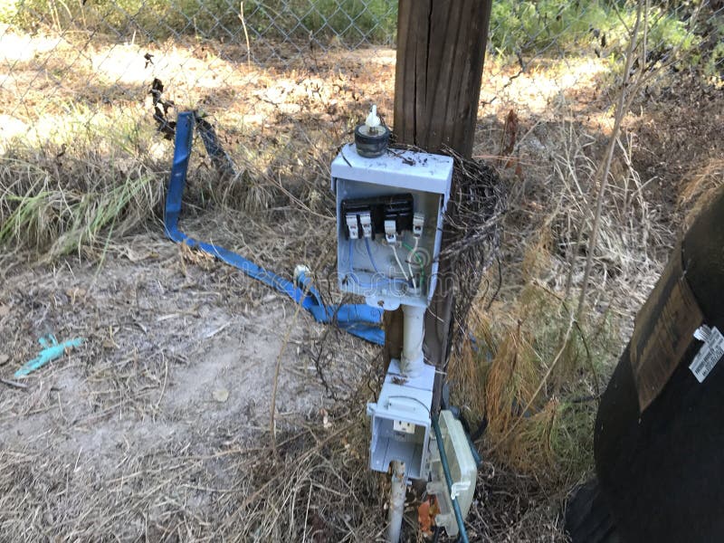 Damaged electrical box stock photo. Image of ruined - 106184196