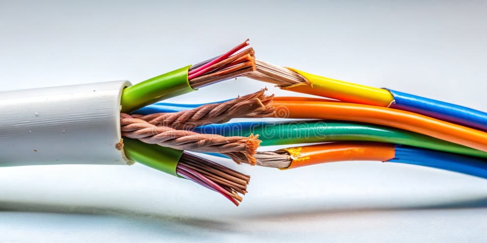 Damaged Electrical Cable Visualizing Power Loss and Connection Failure ...