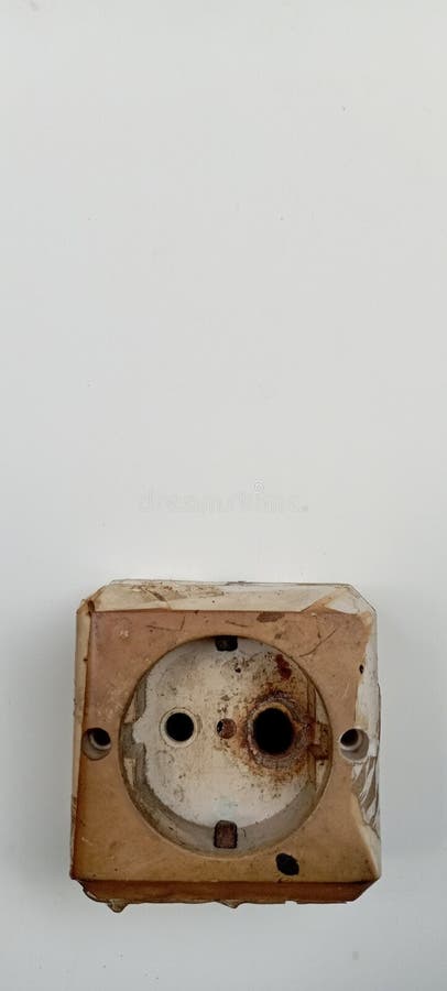 The Damaged Electrical Socket Caught Fire Stock Image - Image of wood ...