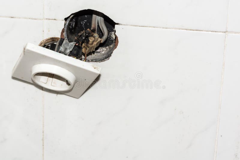 Damaged electrical socket stock photo. Image of electrical - 41725206