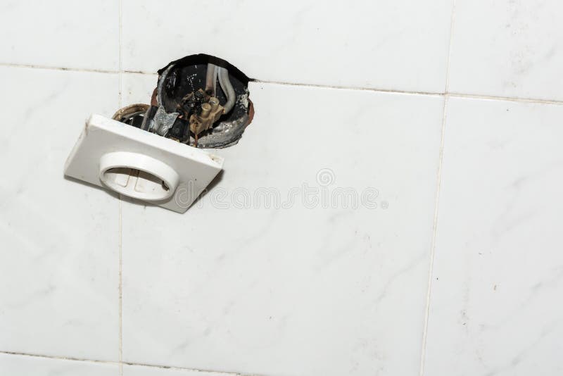 Damaged electrical socket stock photo. Image of ampere - 41730042