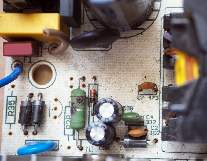 Damaged Electronic Pc Component Stock Image - Image of detail, panel ...