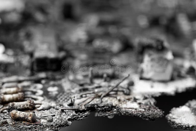 Damaged Electronic Equipment Stock Image - Image of destroyed, details ...