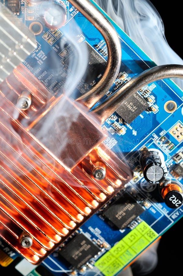 Damaged Electronic Pc Component Stock Image - Image of detail, panel ...