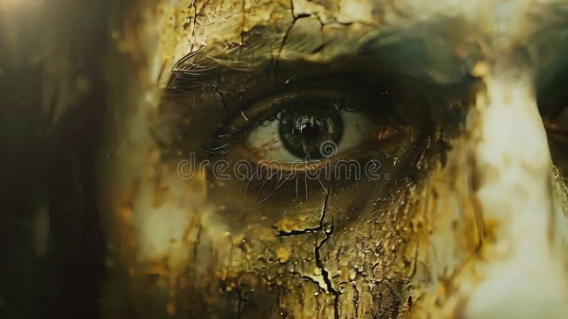 Damaged Face of Jesus Christ in Close Up of Eye Stock Video - Video of ...
