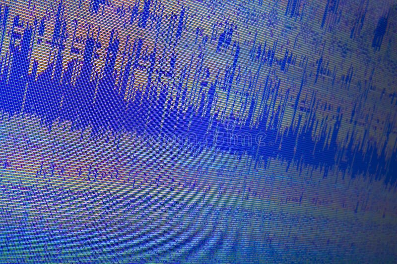 Abstract Corrupted Computer Digital File with Horizontal Lines Pixels ...