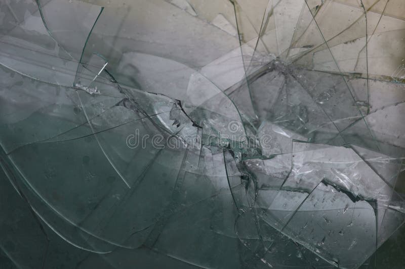 A Damaged Glass Window with a Hole in it Stock Photo - Image of glass ...