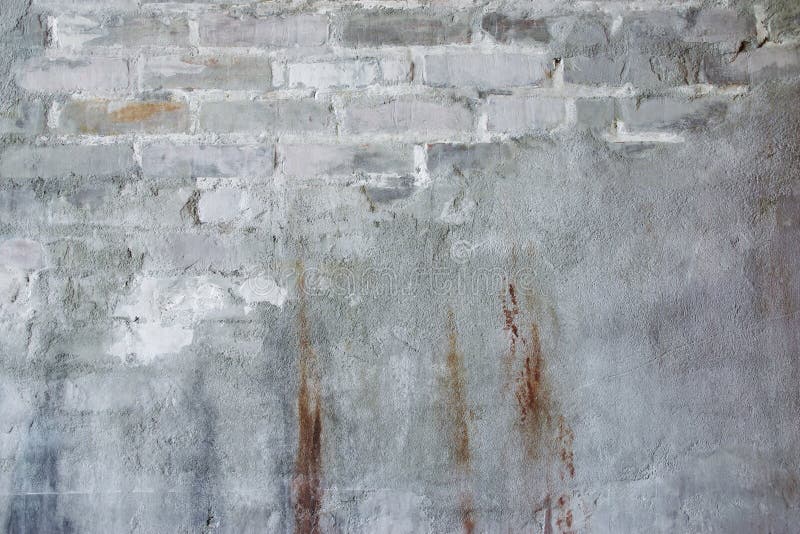 Damaged Grey Plaster Brick Wall Texture Background Stock Photo - Image ...