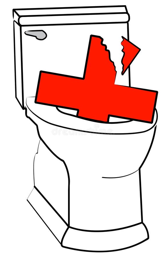 Broken Toilet Sorry Restroom Out Of Order Stock Vector - Illustration ...
