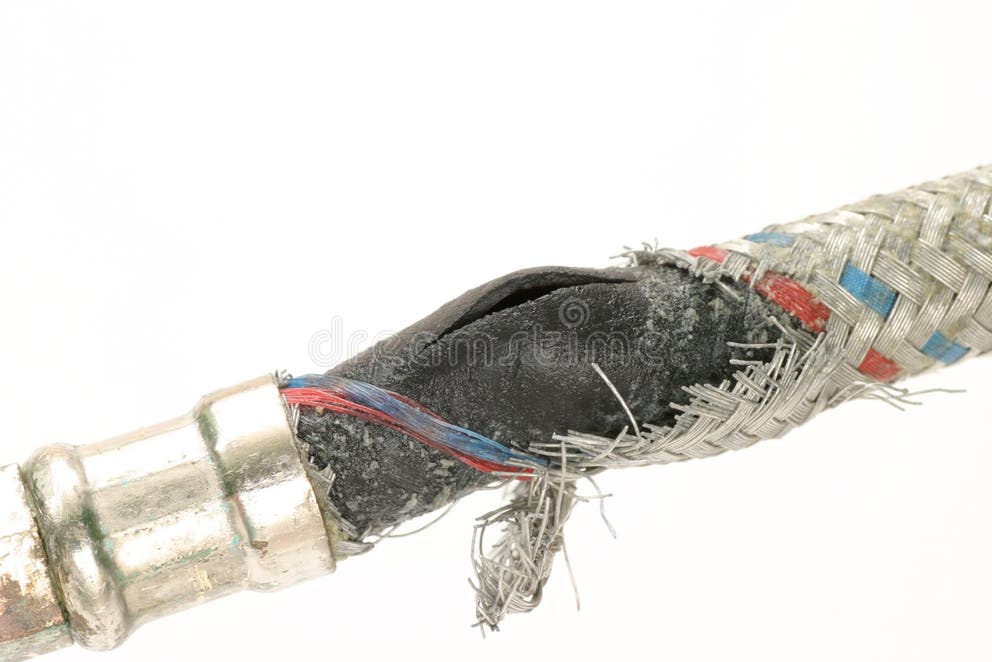 Damaged hose stock photo. Image of isolated, plumbing - 14333556
