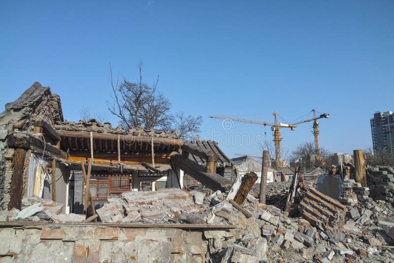 Damaged house stock image. Image of brick, build, site - 44136555