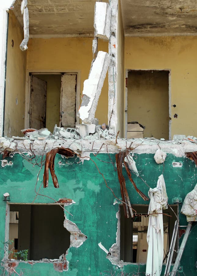 Damaged House after the Explosion Stock Image - Image of demolish ...