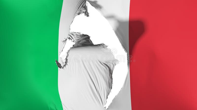 Italy flag ripped apart stock illustration. Illustration of scratch ...