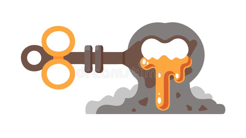 Damaged Key or Lost Access, Security Breach, Vector Design Generative ...