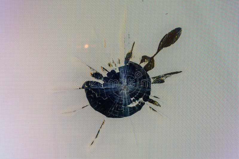 Broken Computer Monitor Screen Cracked Damaged Tv Stock Photos - Free ...