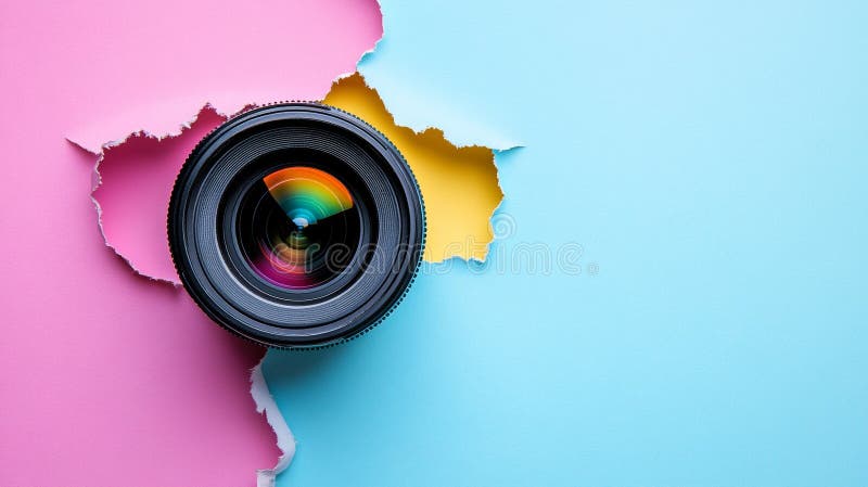 A Damaged Lens of a Detective-style Hidden Camera is Visible through a ...